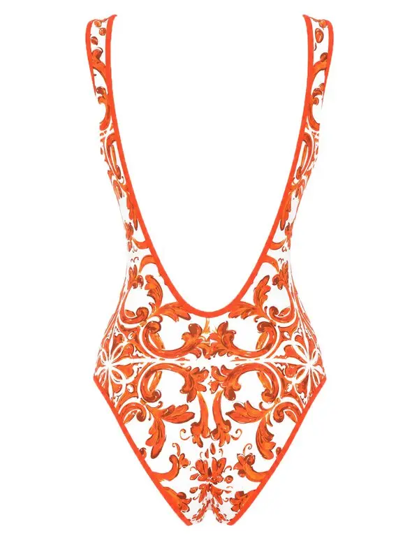 Dolce & Gabbana Printed One Piece Swimsuit