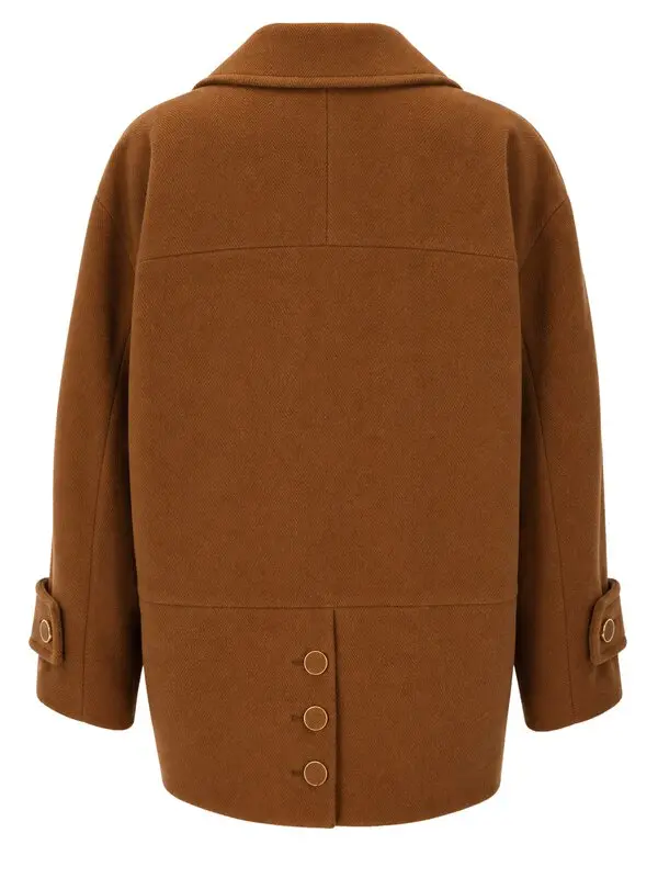 Chloé Double-breasted Wool Short Coat