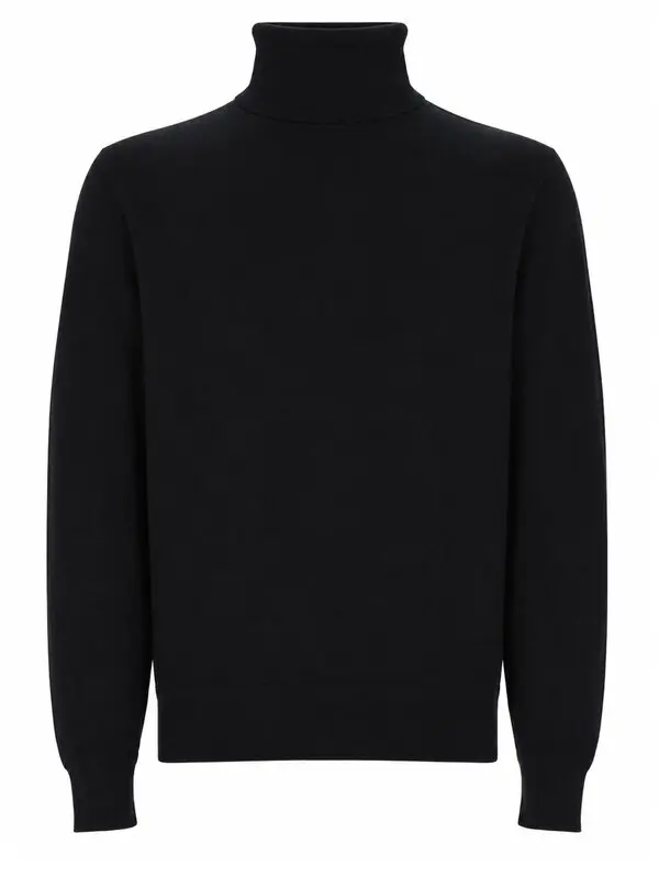 TOM FORD Dolcevita Fine Knit Wool Sweater - Black
