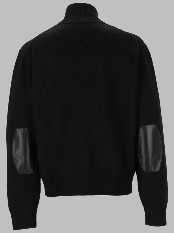 TOM FORD Merino Wool Zip-up Knit With Patch Details