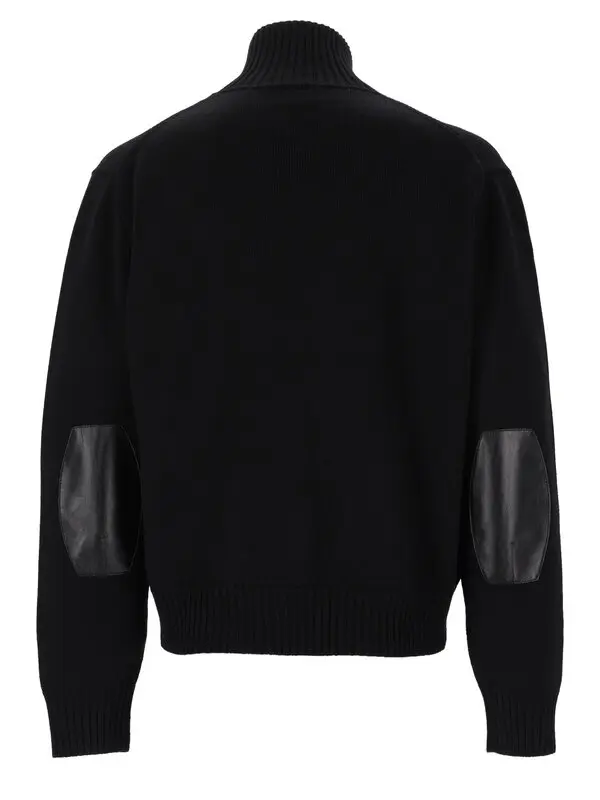 TOM FORD Merino Wool Zip-up Knit With Patch Details