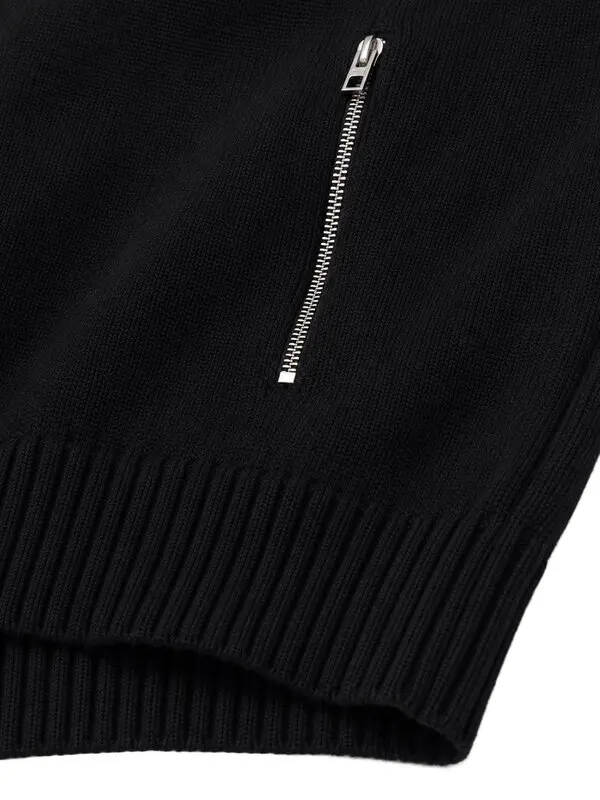 TOM FORD Merino Wool Zip-up Knit With Patch Details