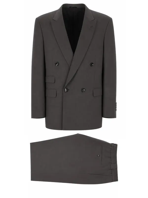 Giorgio Armani Double-breasted Wool Suit - Grey