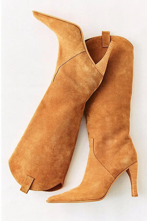 Jeffrey Campbell Sweet Talker Tall Boots - Tan Suede