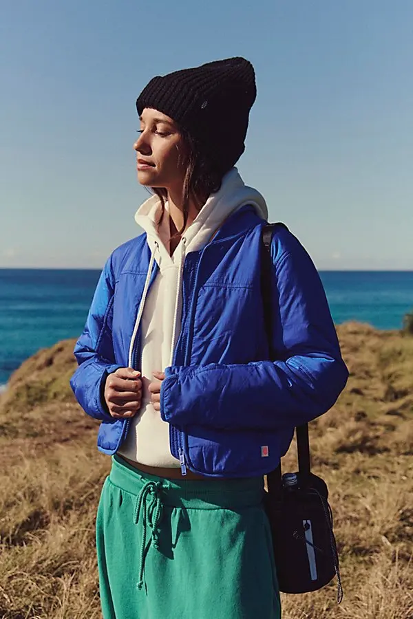 Free People Lightweight Water-resistant Liner Jacket - Electric Shock