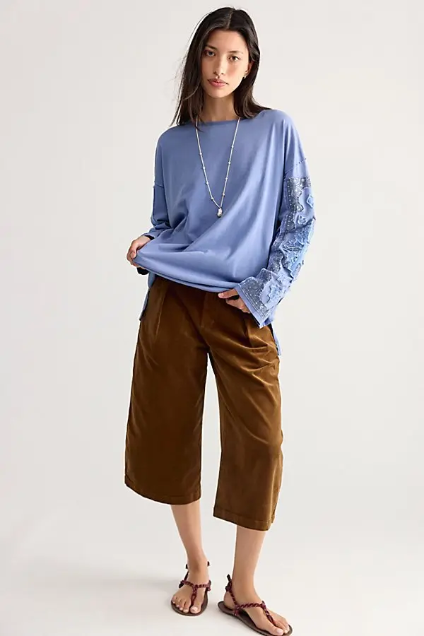 TRICIA FIX Applique Long Sleeve Top