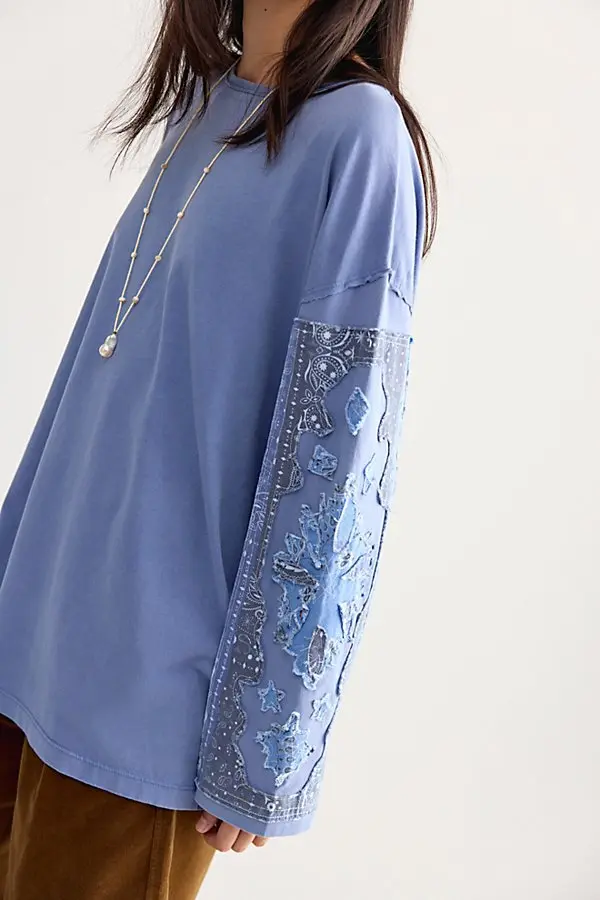 TRICIA FIX Applique Long Sleeve Top