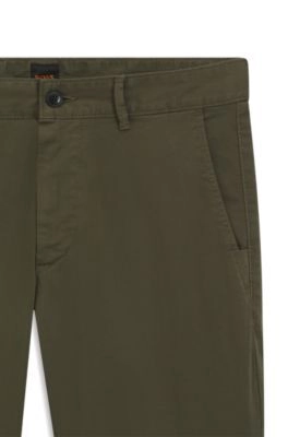 BOSS Slim-fit Pants In Overdyed Stretch Satin