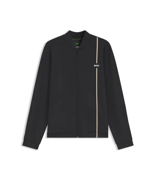 BOSS Active Zip-up Sweatshirt With Moisture Management