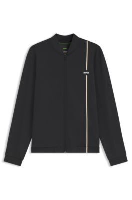BOSS Active Zip-up Sweatshirt With Moisture Management