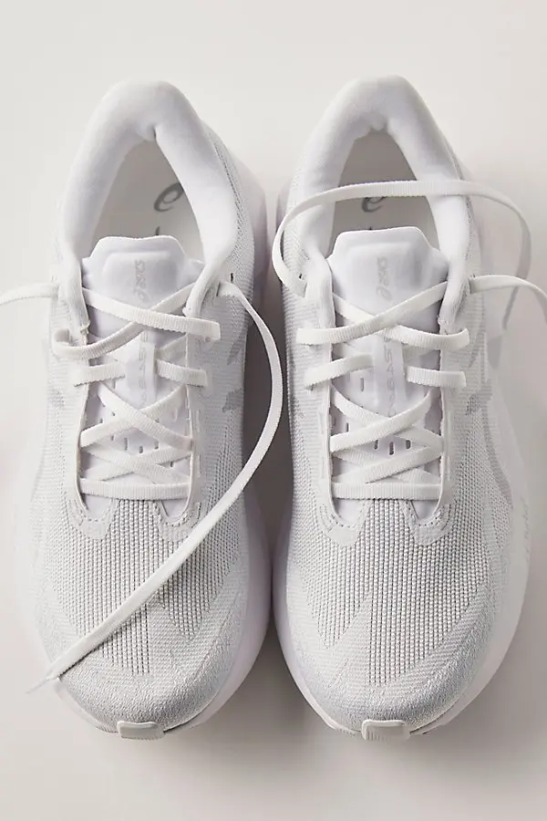 Asics Novablast 6 Lace-up Woven Sneakers - White/white