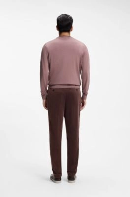 BOSS Tapered-fit Cotton-blend Corduroy Pants