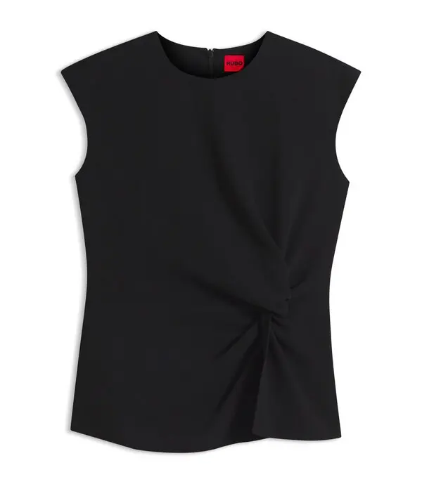 Hugo Crepe Top With Knotted Detail