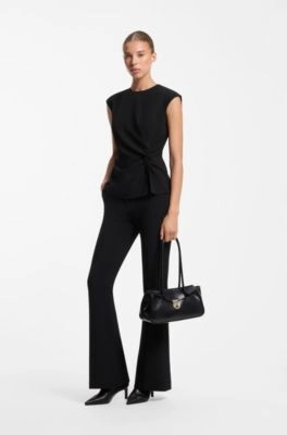 Hugo Crepe Top With Knotted Detail