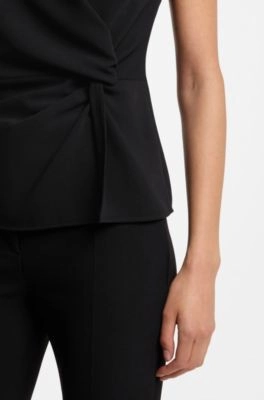 Hugo Crepe Top With Knotted Detail