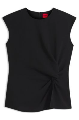 Hugo Crepe Top With Knotted Detail