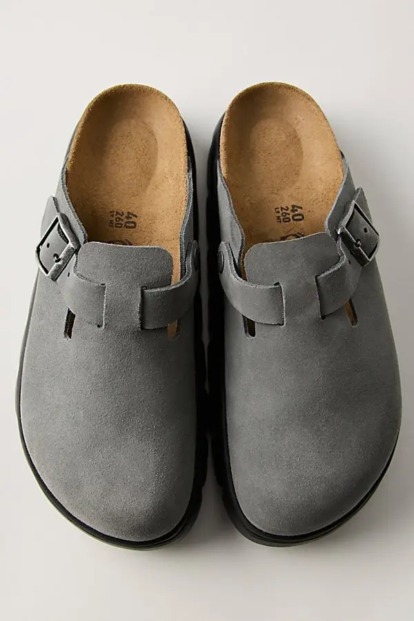 BIRKENSTOCK Boston Chunky Clogs - Basalt Gray