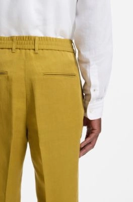 BOSS Tapered-fit Pants With Drawcord Waist
