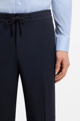 BOSS Slim-fit Pants In Virgin Wool And Silk