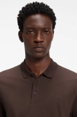 Hugo Cotton-piqué Polo Shirt With Logo Print
