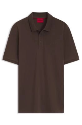 Hugo Cotton-piqué Polo Shirt With Logo Print