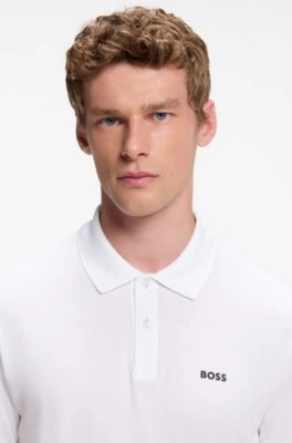 BOSS Pima Cotton Polo Shirt With Placed Print