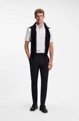 BOSS Pima Cotton Polo Shirt With Placed Print