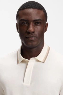 BOSS Regular-fit Polo Shirt In Structured Cotton Piqu