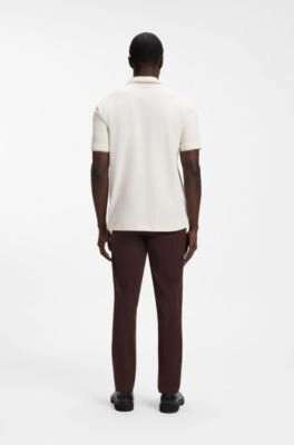 BOSS Regular-fit Polo Shirt In Structured Cotton Piqu