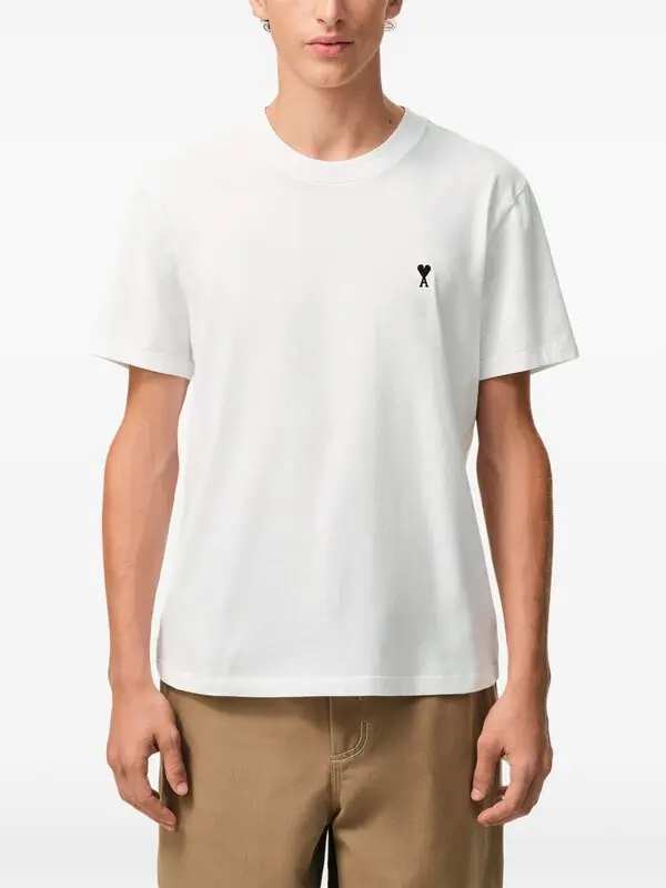 AMI Paris De Coeur Cotton T-shirt - White