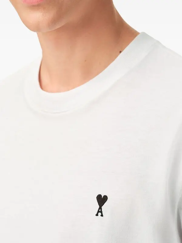 AMI Paris De Coeur Cotton T-shirt - White