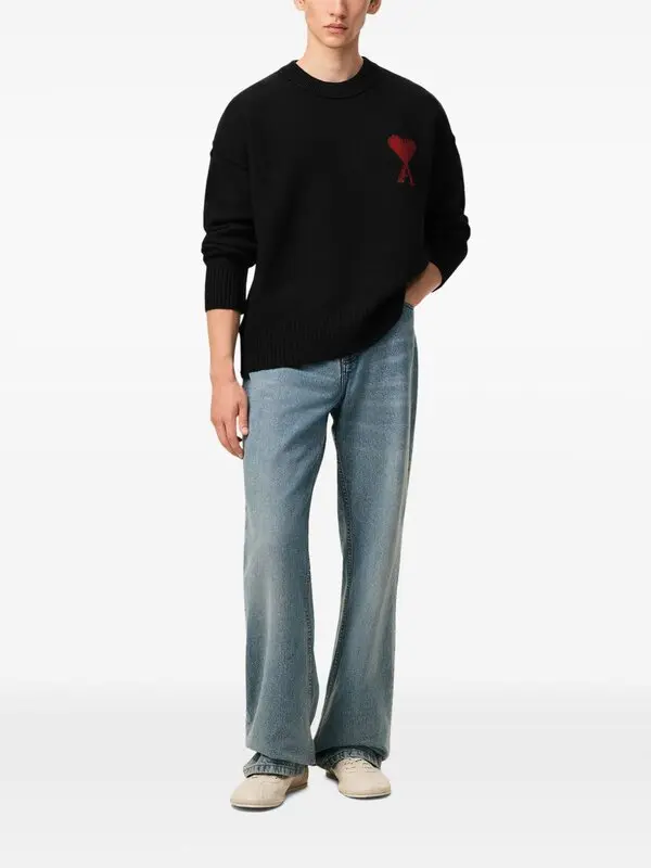 AMI Paris De Coeur Wool Crewneck Sweater
