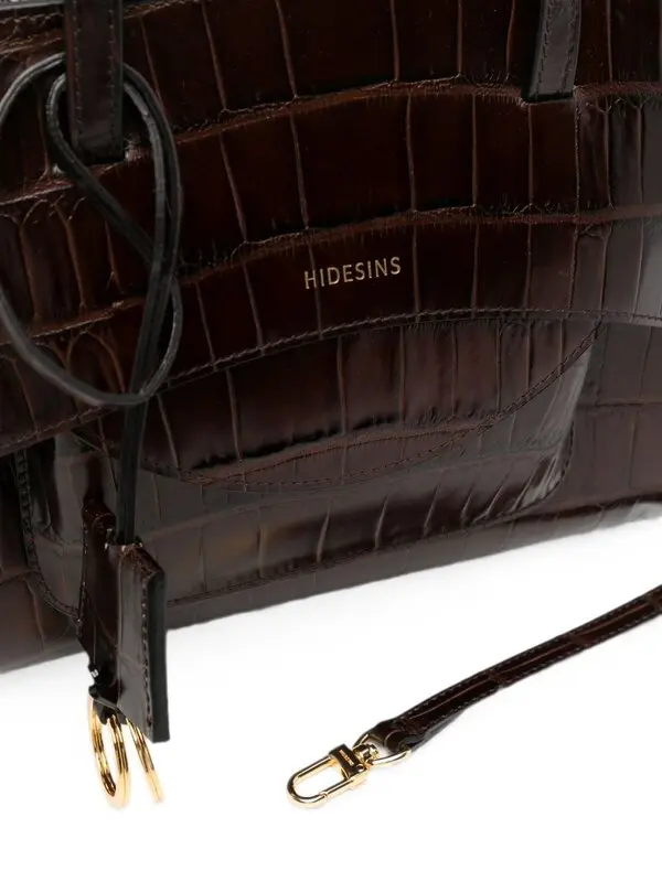 HIDESINS Medium Flap Leather Tote - Brown