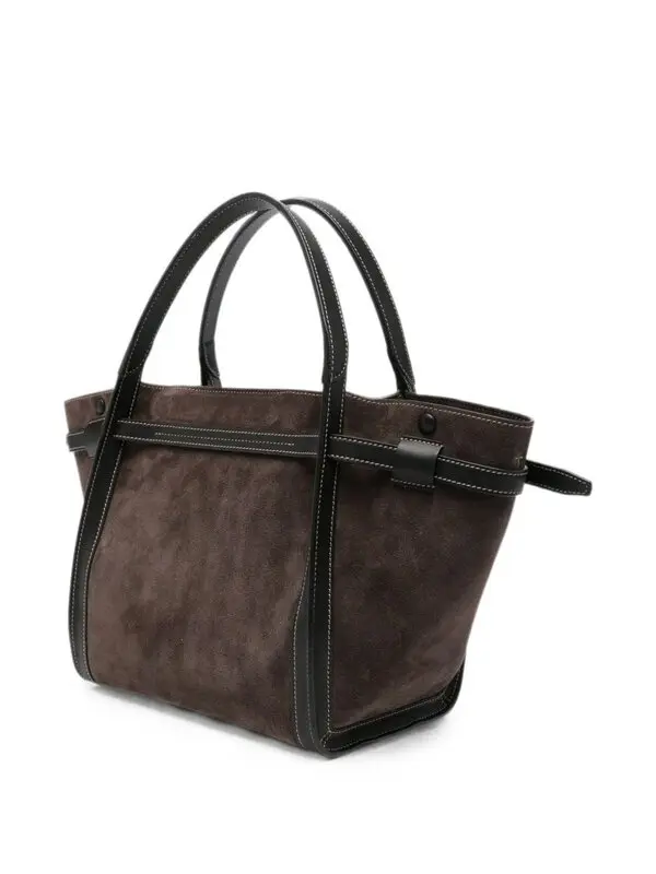 TOD'S T Timeless Small Leather Tote Bag - Brown