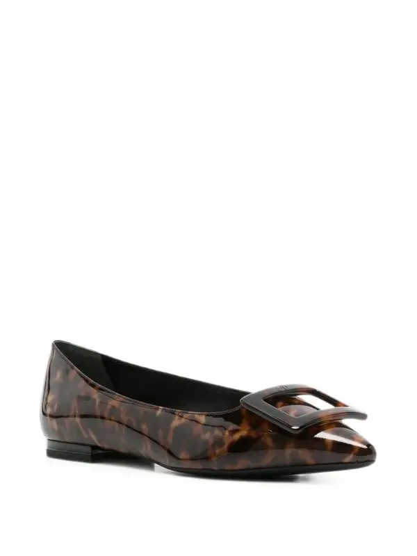 ROGER VIVIER Gommettine Patent Leather Ballet Flats