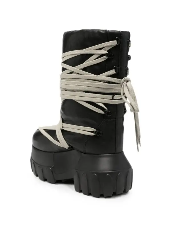 Rick Owens Megalace Leather Boots