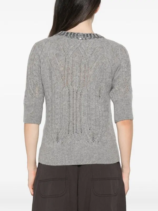 Ermanno Scervino Cashmere Crewneck Sweater - Grey