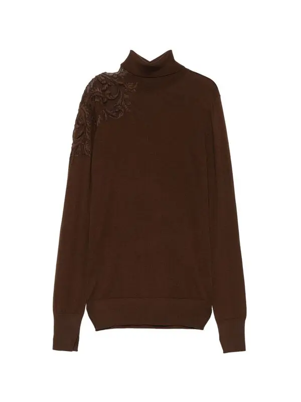 Ermanno Scervino Wool Turtle-neck Sweater - Brown