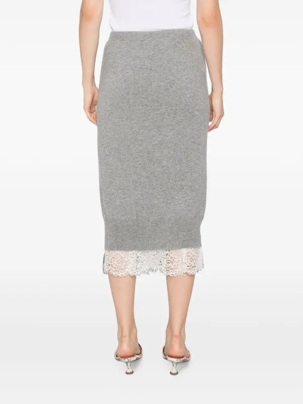 Ermanno Scervino Cashmere Midi Skirt