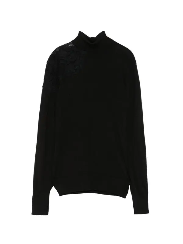 Ermanno Scervino Wool Turtle-neck Sweater - Black