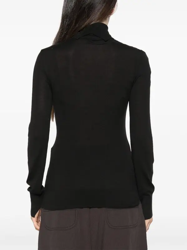Ermanno Scervino Wool Turtle-neck Sweater - Black