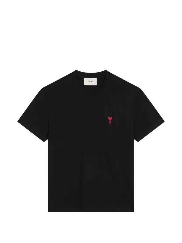 AMI Paris De Coeur Cotton T-shirt - Black