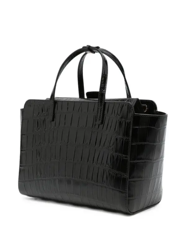 HIDESINS Flap Medium Leather Tote - Black