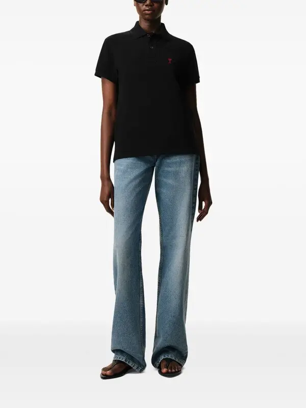 AMI Paris De Coeur Cotton Polo Shirt