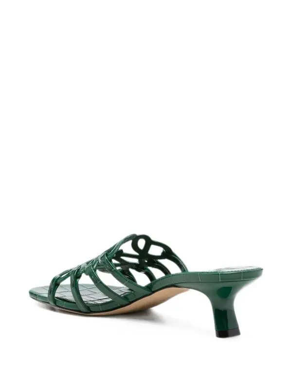 Loewe Petal Anagram Leather Mules