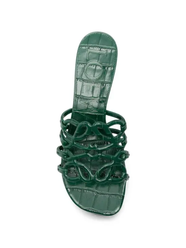 Loewe Petal Anagram Leather Mules