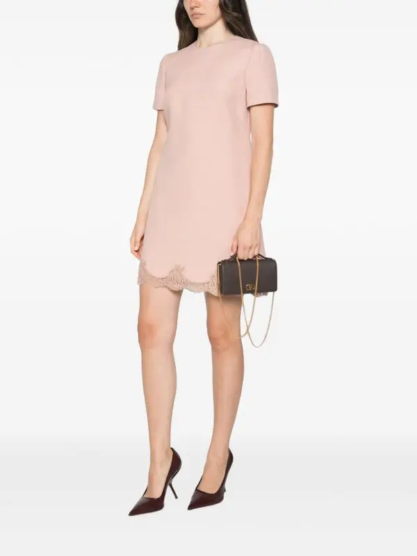 Valentino Garavani Wool And Silk Blend Mini Dress - Pink