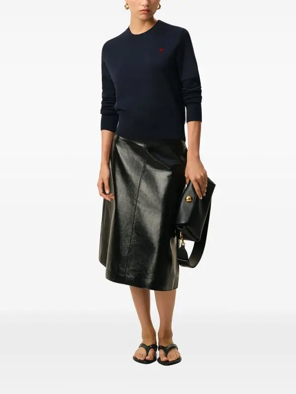 AMI Paris De Coeur Wool Crewneck Sweater