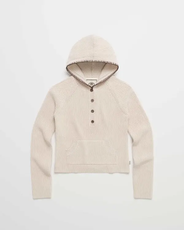 ROXY X MADHAPPY Shrunken Ribbed Hoodie