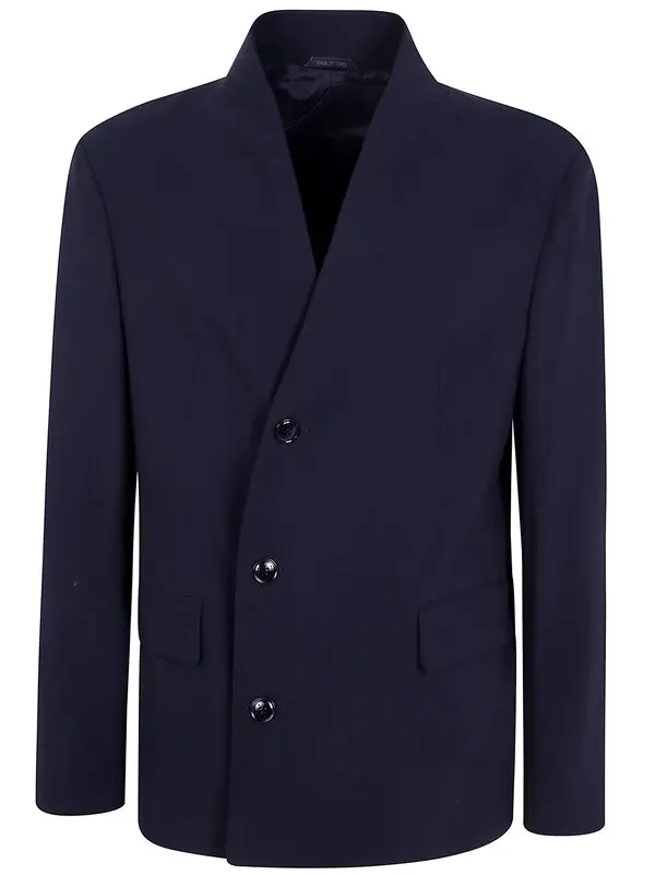 Giorgio Armani Virgin Wool Asymmetrical Cardigan